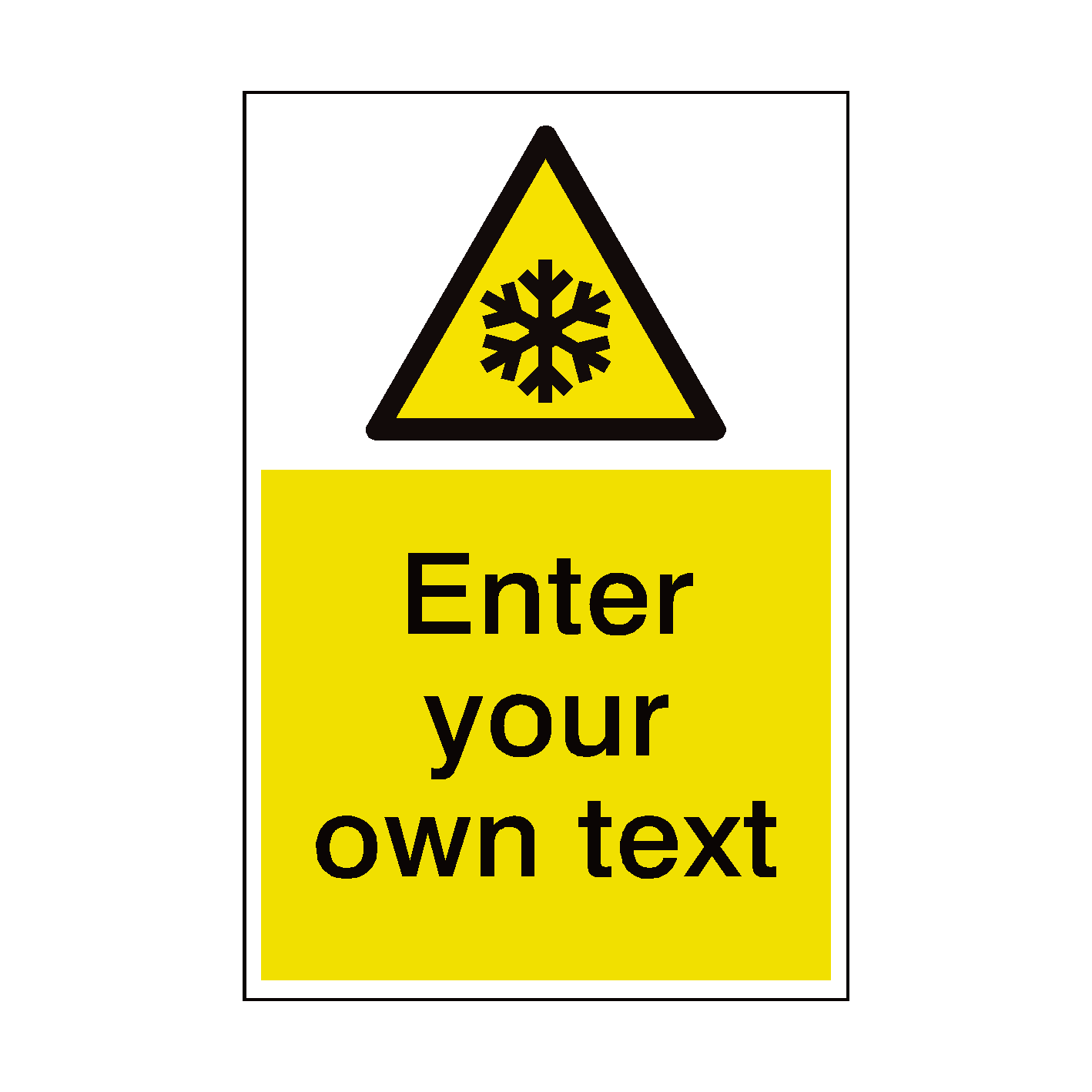 Low Temperature Custom Hazard Sign | PVC Safety Signs