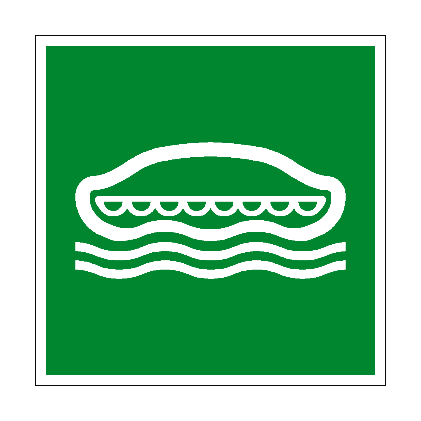 Lifeboat Symbol Sign | PVC Safety Signs