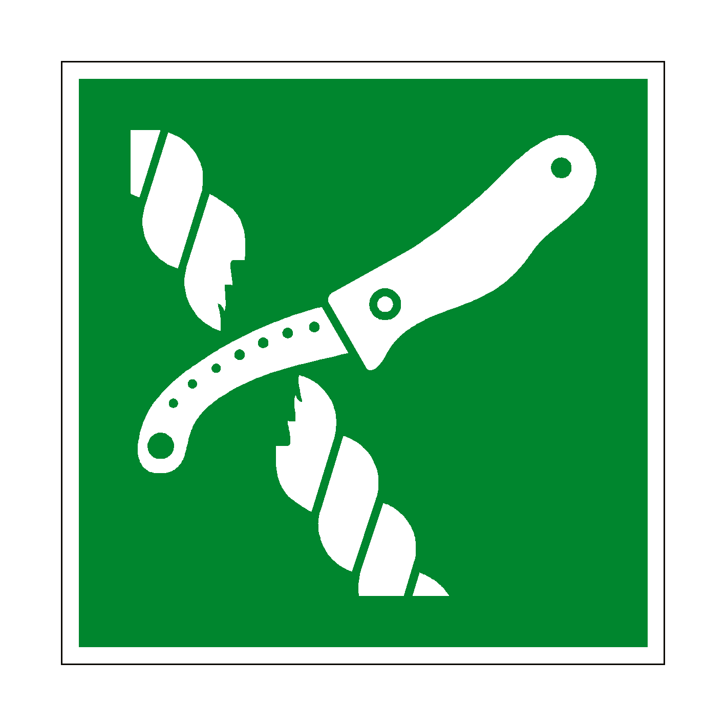 Liferaft Knife Symbol Sign | PVC Safety Signs