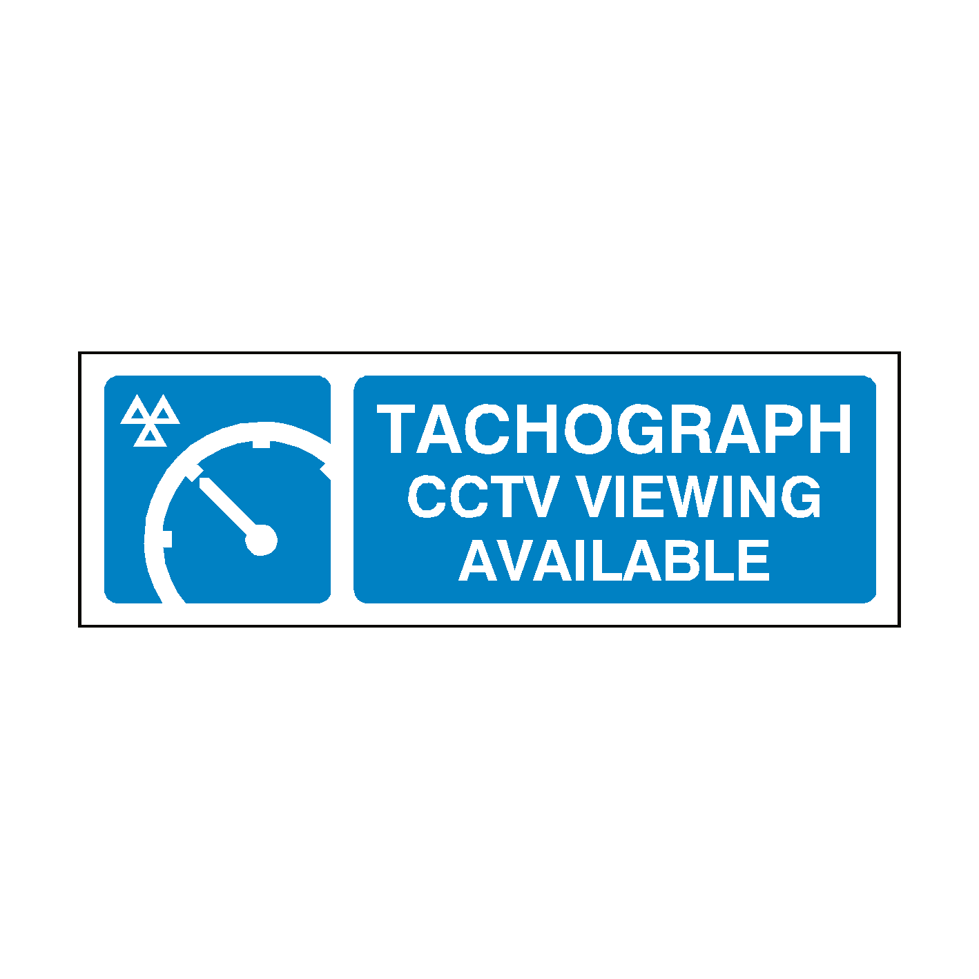 MOT Tachograph CCTV Viewing Sign | PVC Safety Signs