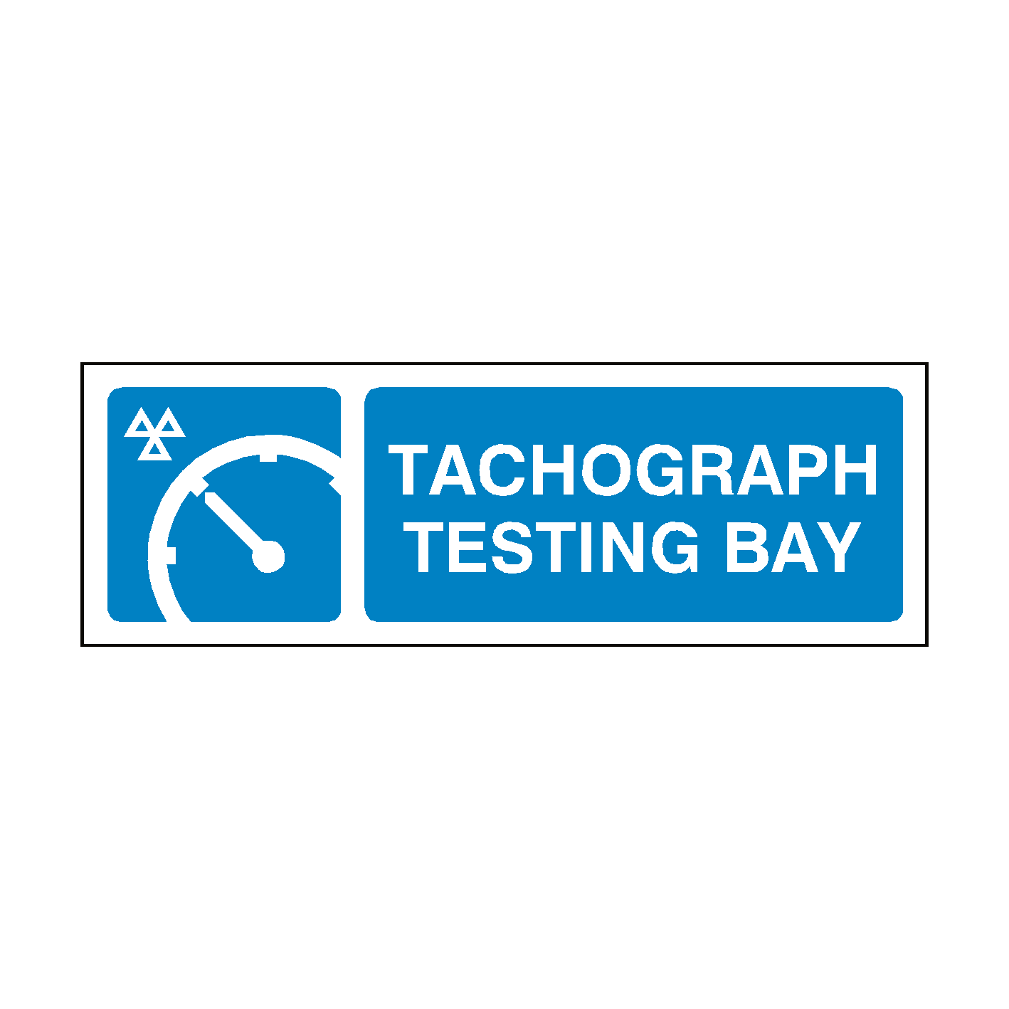MOT Tachograph Testing Bay Sign | PVC Safety Signs