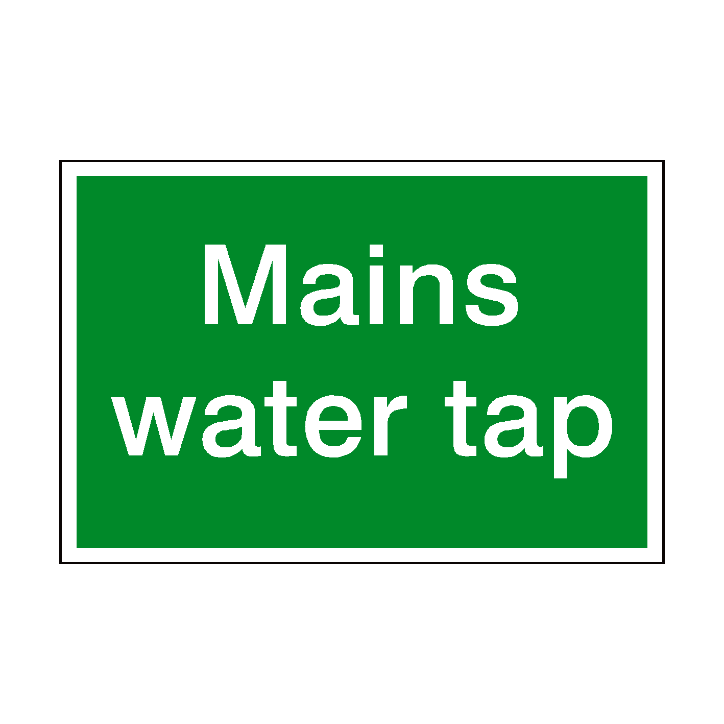 Mains Water Tap Sign | PVC Safety Signs