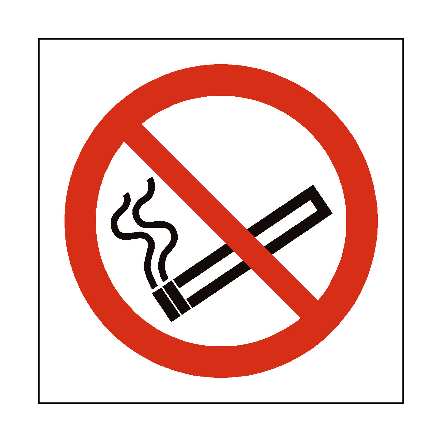 No Smoking Square Safety Sign | PVC Safety Signs