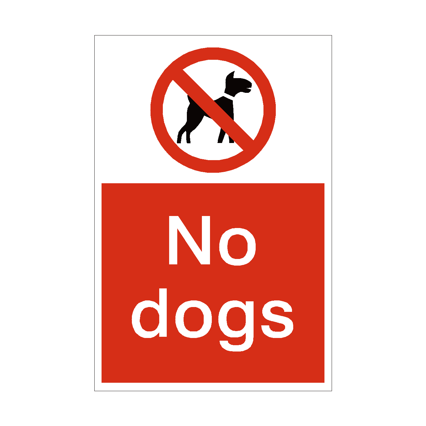 No Dogs Sign | PVC Safety Signs