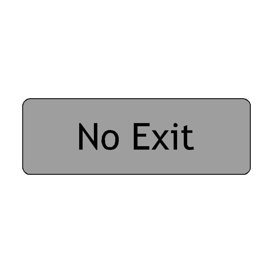 No Exit Door Sign | PVC Safety Signs