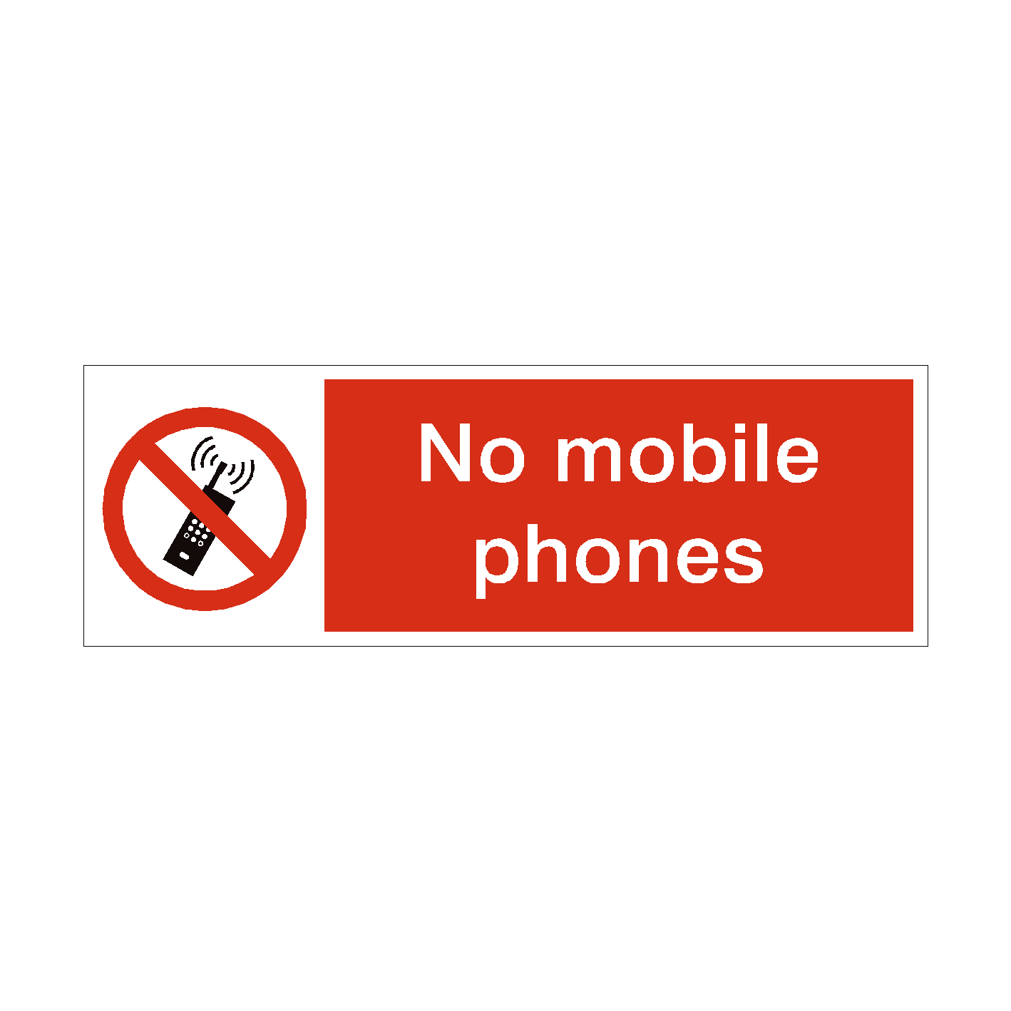 No Mobile Phones Prohibition Safety Sign | PVC Safety Signs