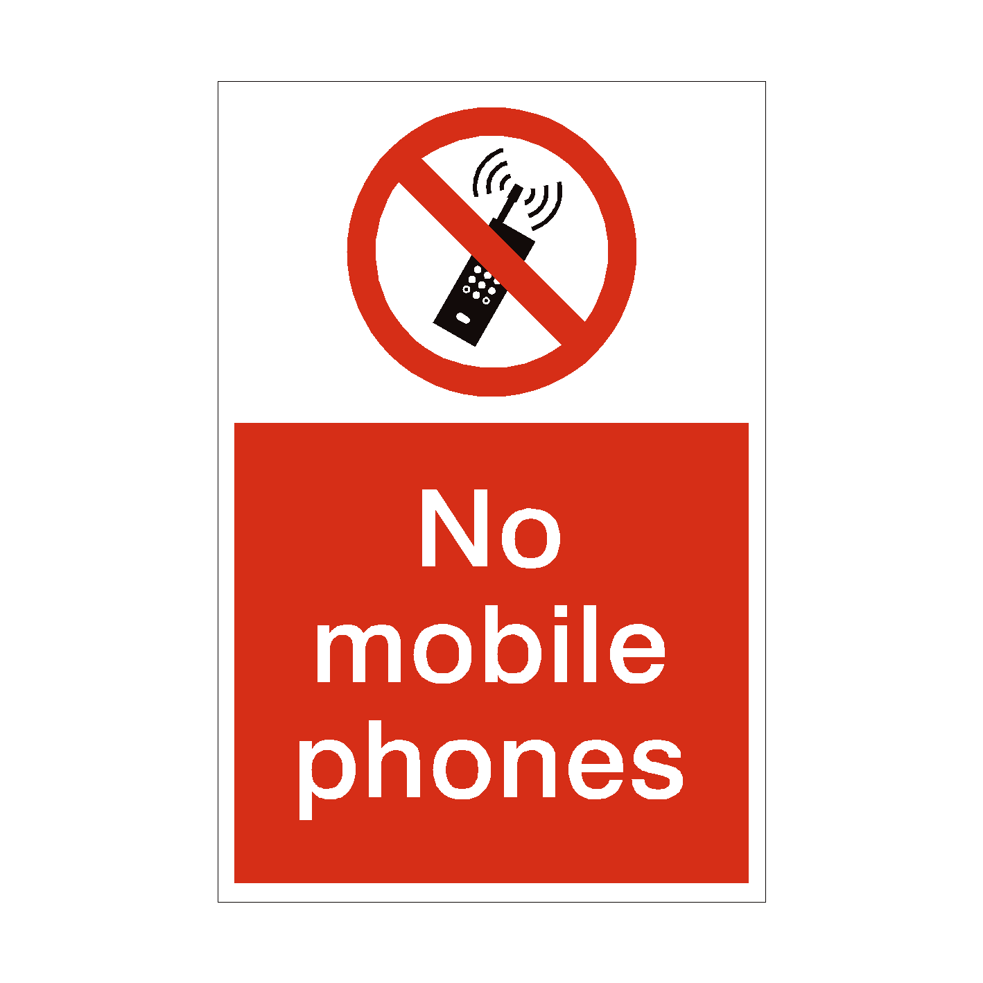 No Mobile Phones Prohibition Sign | PVC Safety Signs