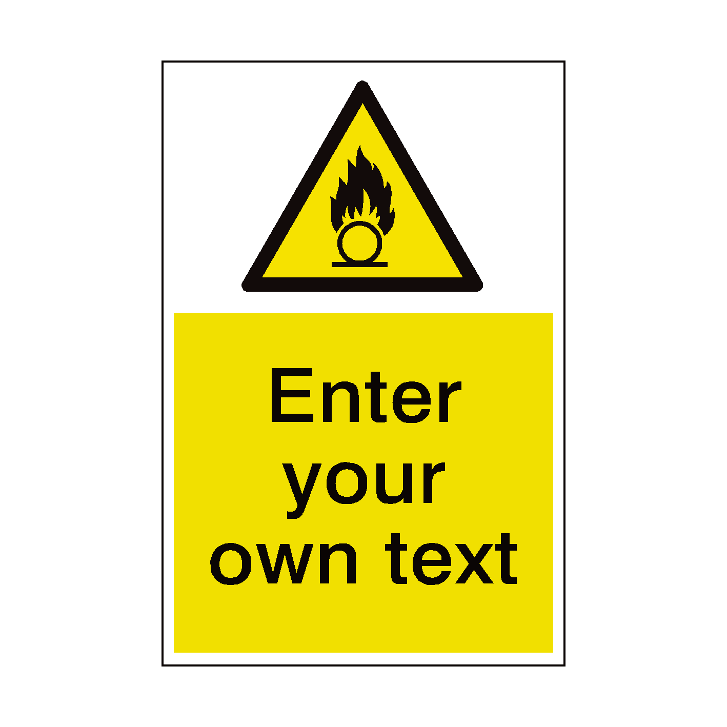 Oxidising Custom Hazard Sign | PVC Safety Signs