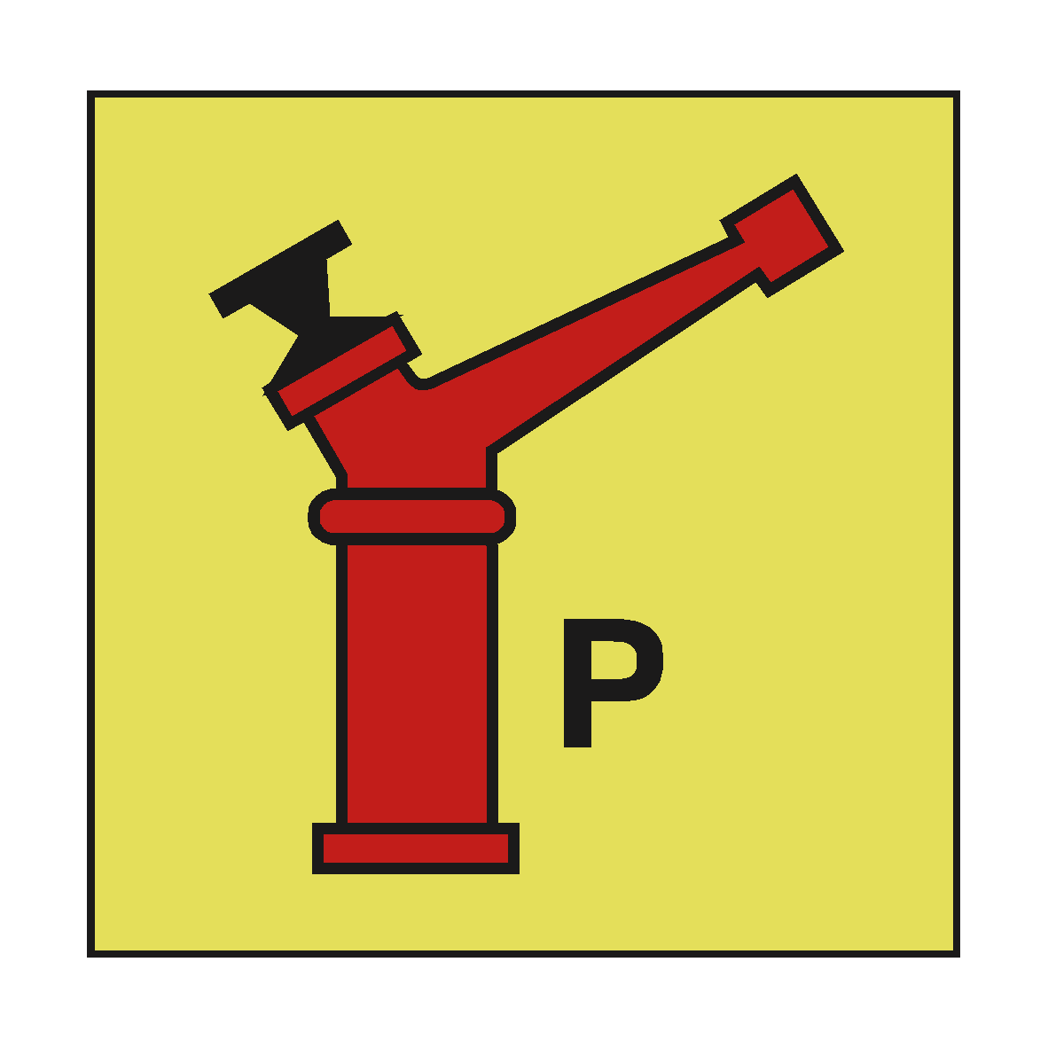 POWDER MONITOR GUN IMO SIGN | PVC Safety Signs