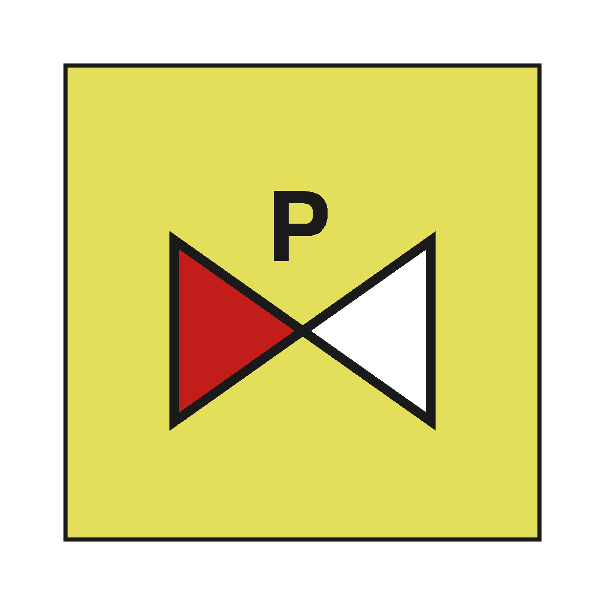 POWDER SECTION VALVE IMO SIGN | PVC Safety Signs