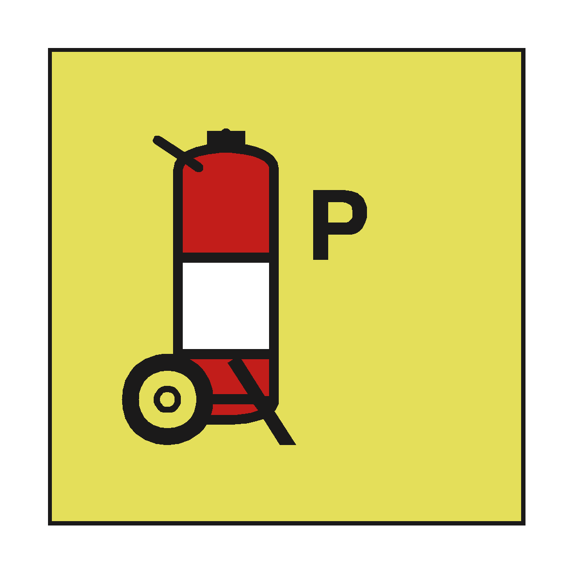 POWDER WHEELED FIRE EXTINGUISHER SIGN | PVC Safety Signs