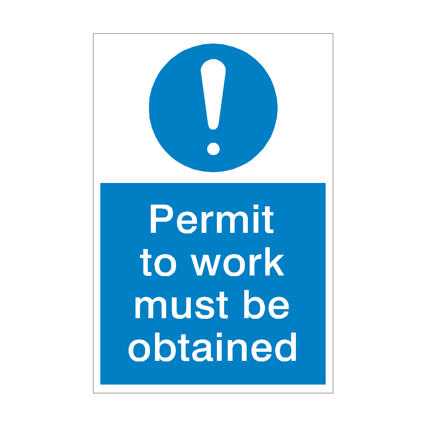 Work Permit Safety Sign | PVC Safety Signs