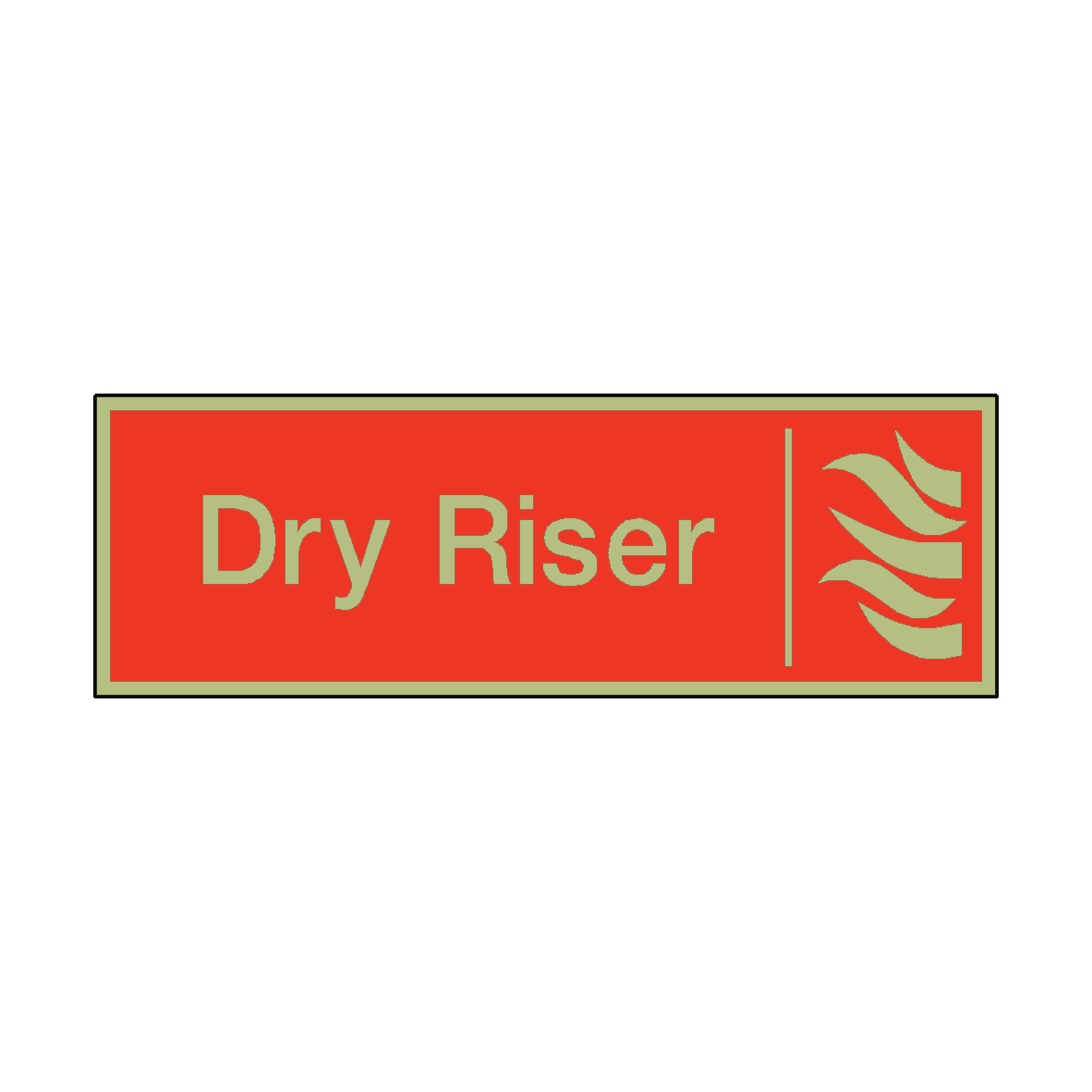 Photoluminescent Dry Riser Safety Sign | PVC Safety Signs