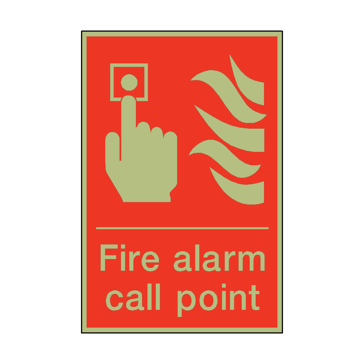 Photoluminescent Fire Alarm Call Point Sign | PVC Safety Signs