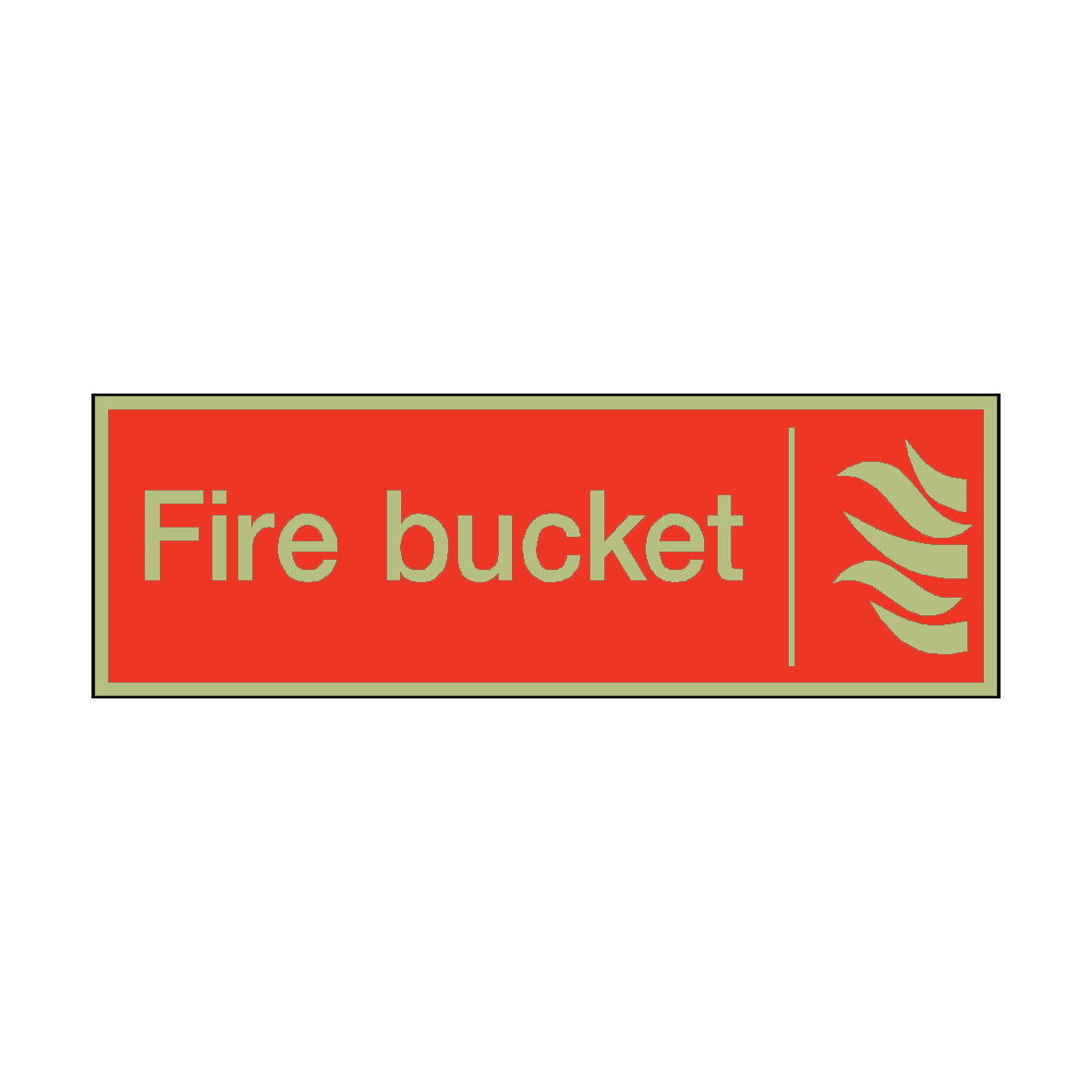 Photoluminescent Fire Bucket Safety Sign | PVC Safety Signs