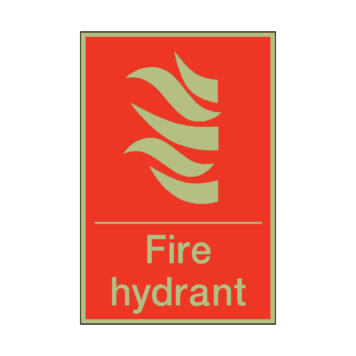 Photoluminescent Fire Hydrant Sign | PVC Safety Signs