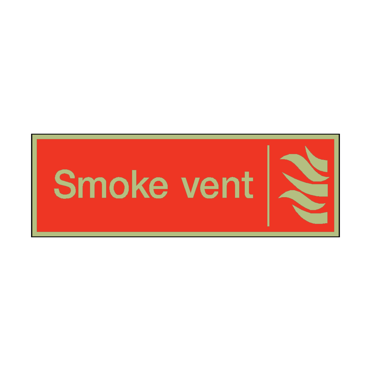 Photoluminescent Smoke Vent Safety Sign | PVC Safety Signs