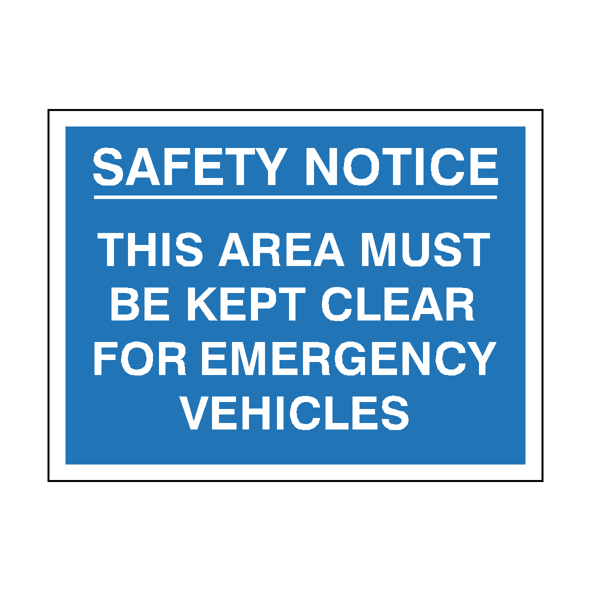 Access For Emergency Vehicles Sign | PVC Safety Signs