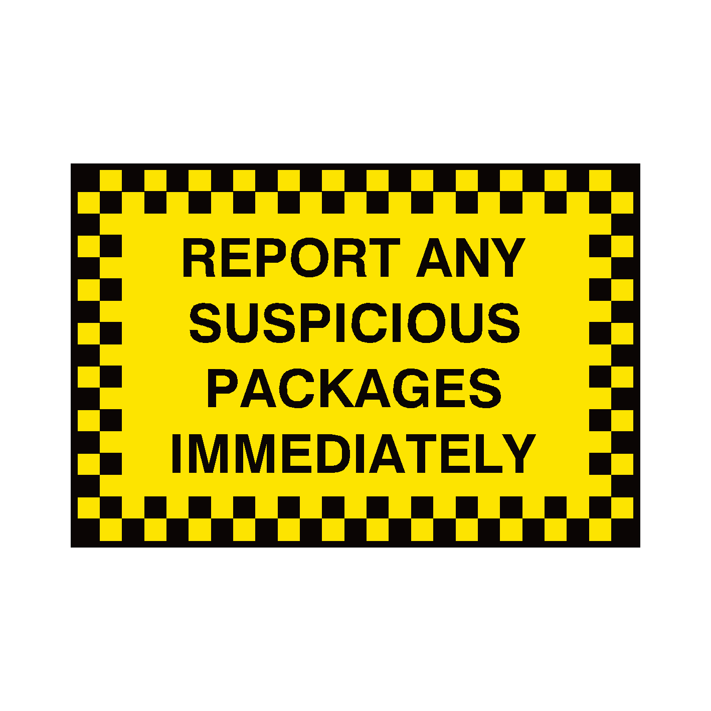 Report Suspicious Package Sign | PVC Safety Signs