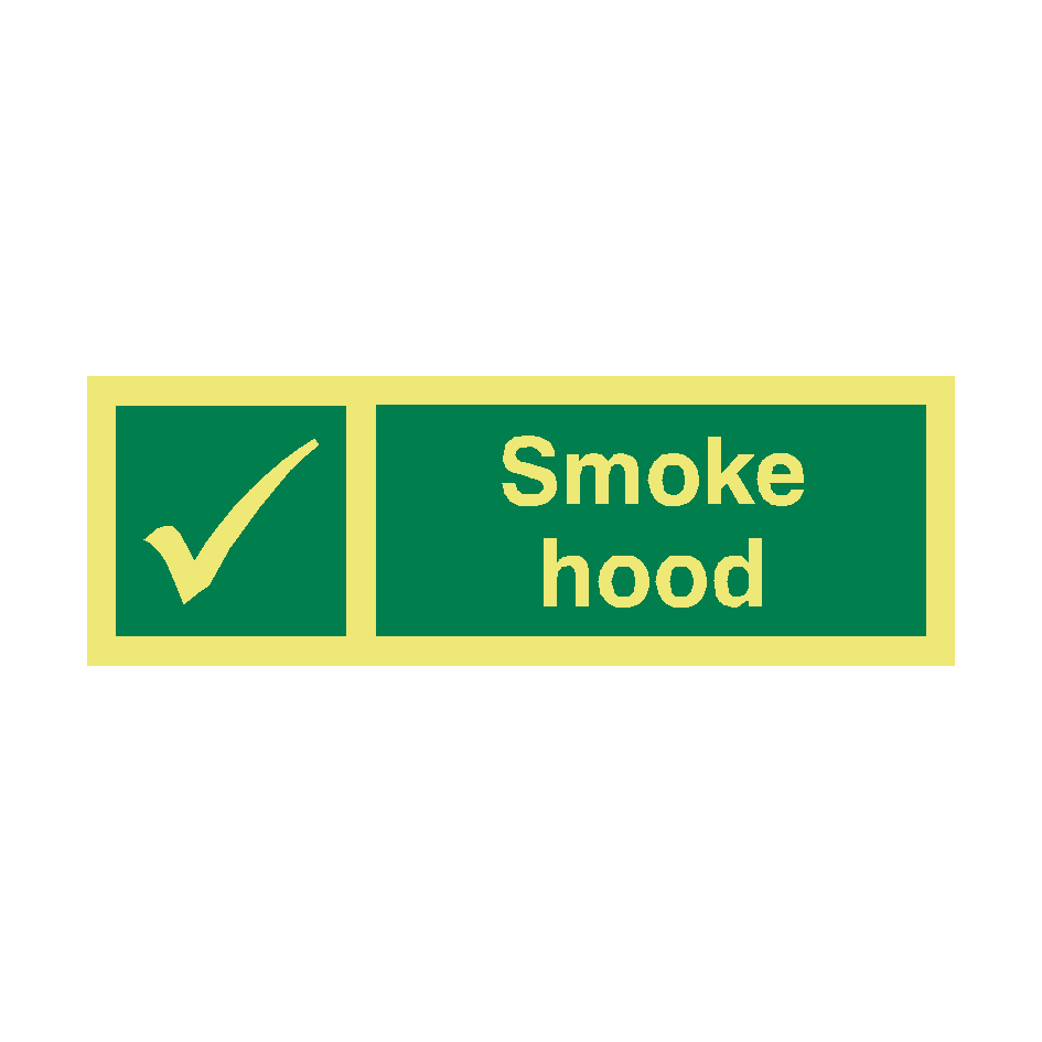 Smoke Hood IMO Safety Sign | PVC Safety Signs