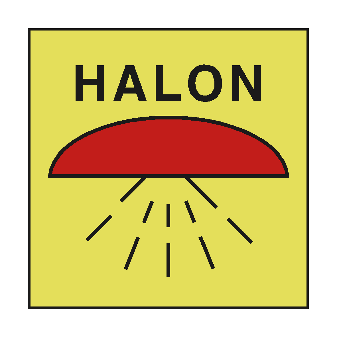 SPACE PROTECTED HALON 1301 SIGN | PVC Safety Signs