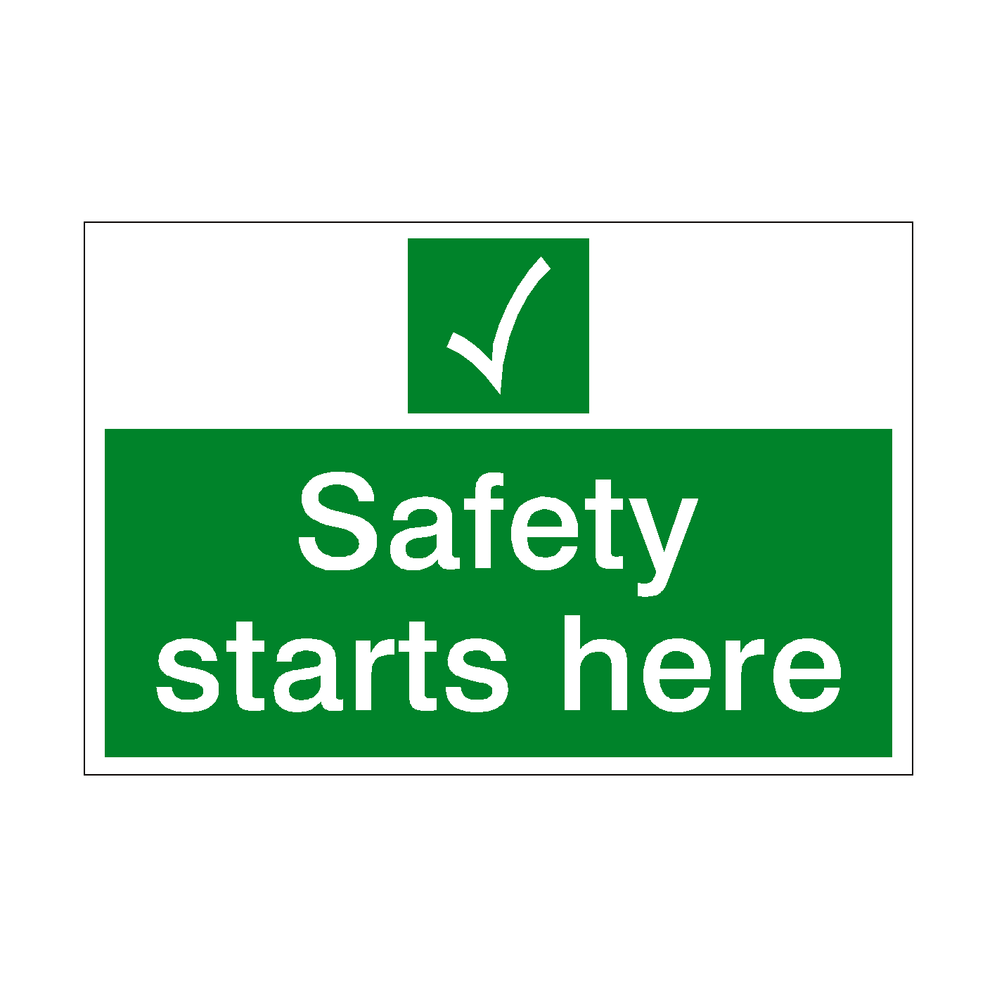 Safety Starts Here Sign | PVC Safety Signs