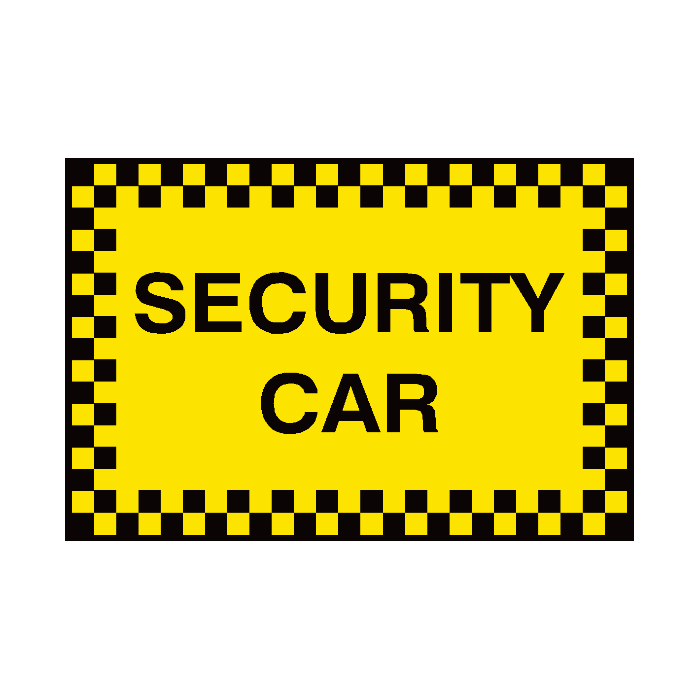 Security Car Sign | PVC Safety Signs