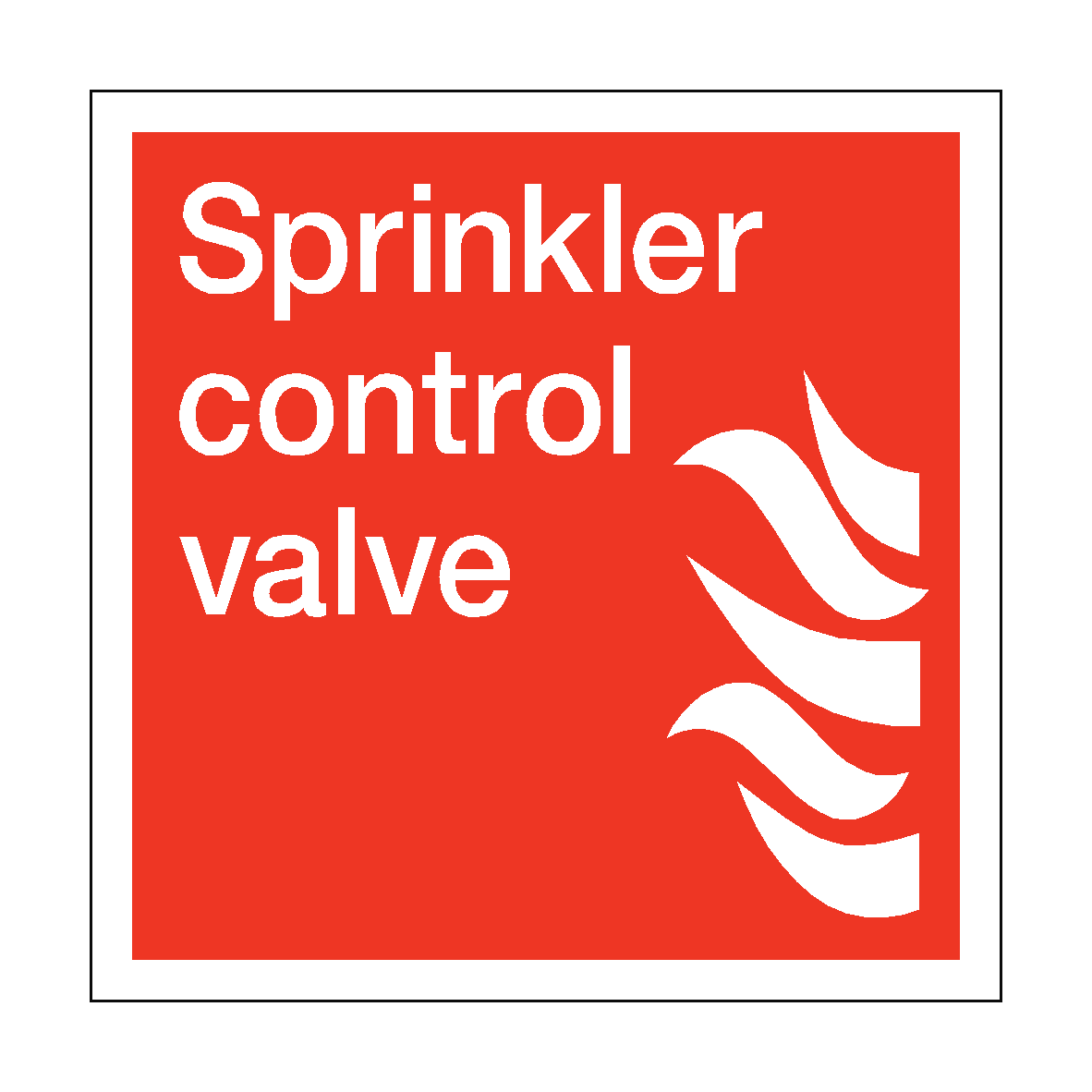 Sprinkler Control Valve Square Sign | PVC Safety Signs