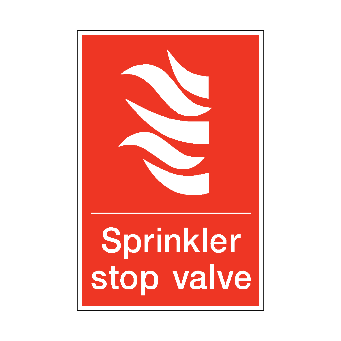 Sprinkler Stop Valve Sign
