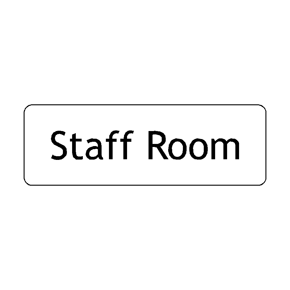 Staff Room Door Sign | PVC Safety Signs