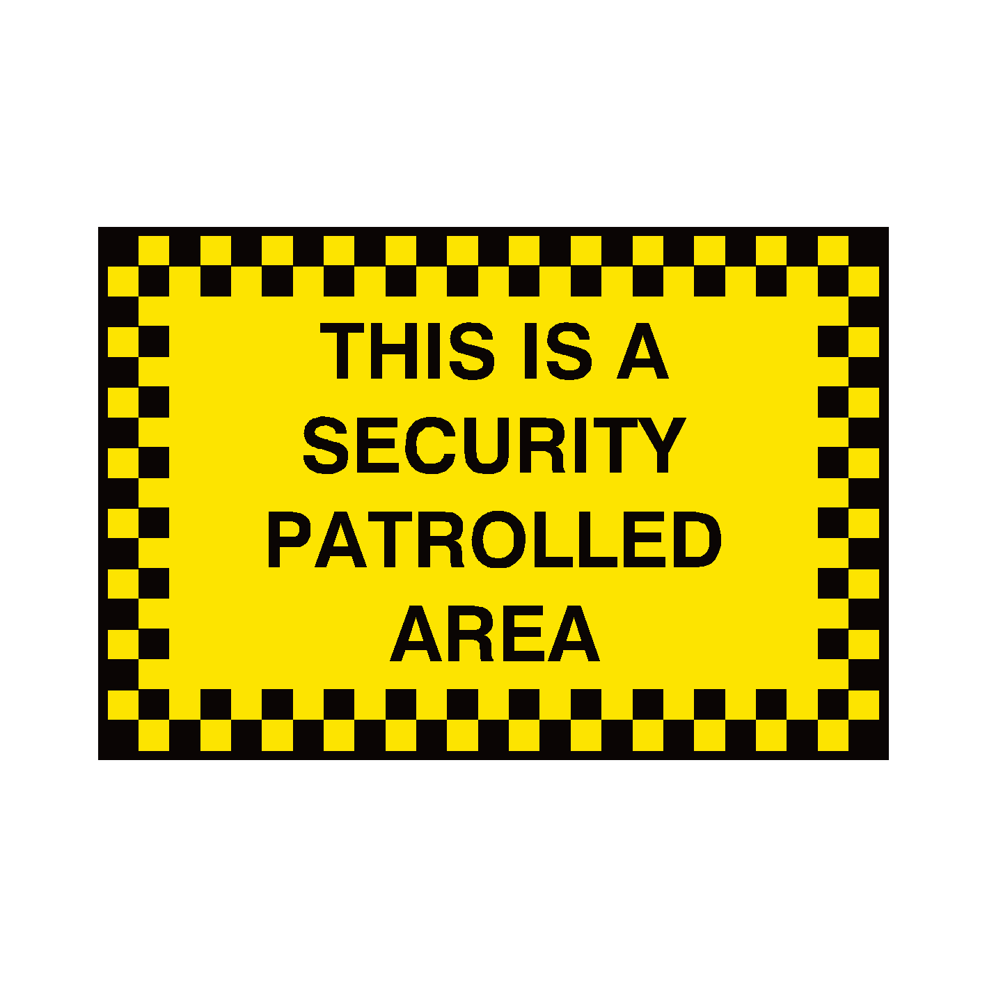 Security Patrolled Area Sign | PVC Safety Signs