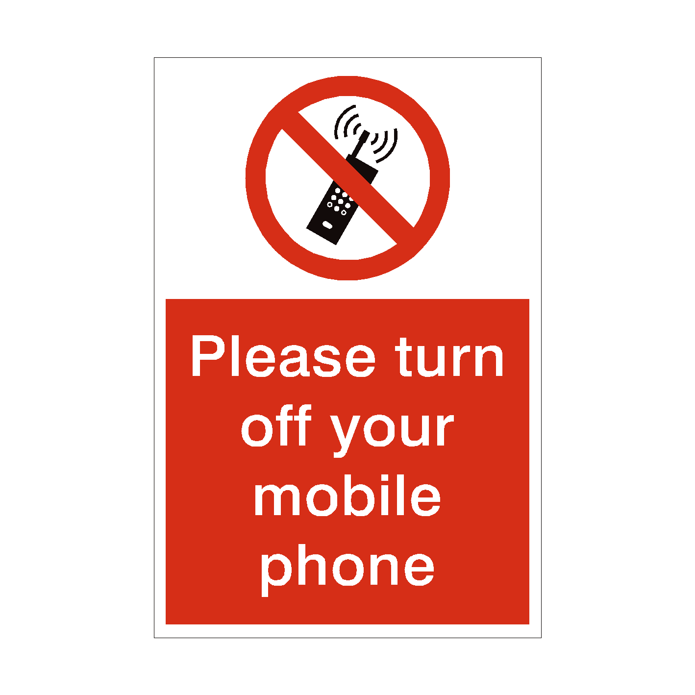 Turn Off Mobile Phone Sign | PVC Safety Signs