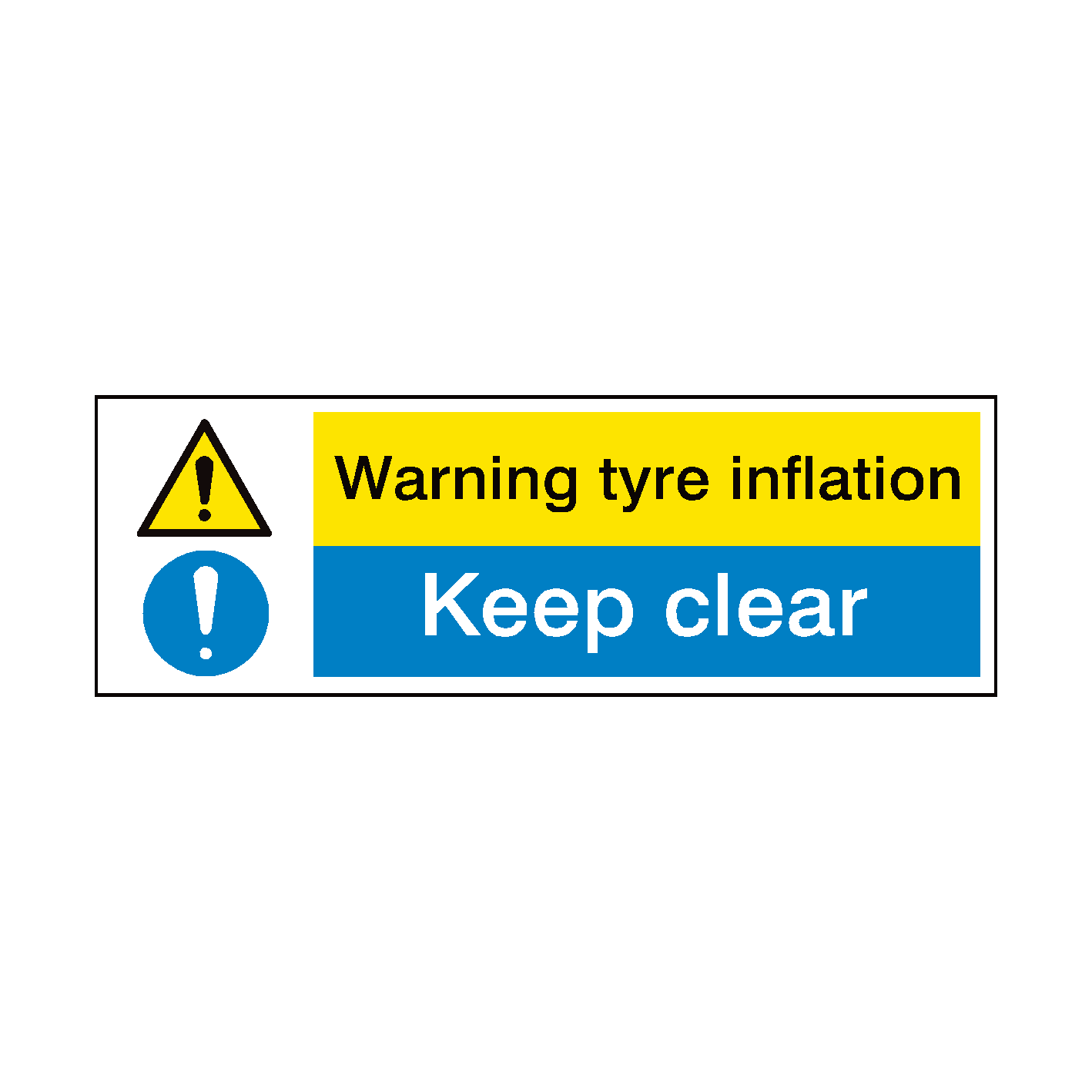 Tyre Inflation Hazard Garage Sign | PVC Safety Signs