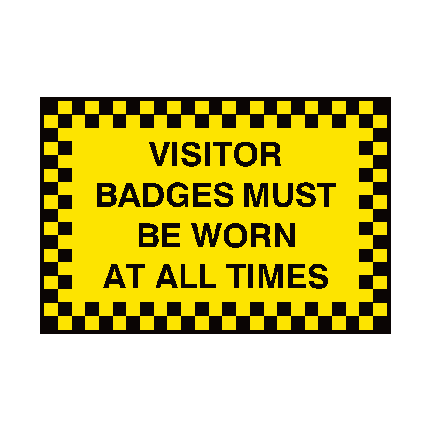 Visitor Badges Must Be Worn Sign | PVC Safety Signs