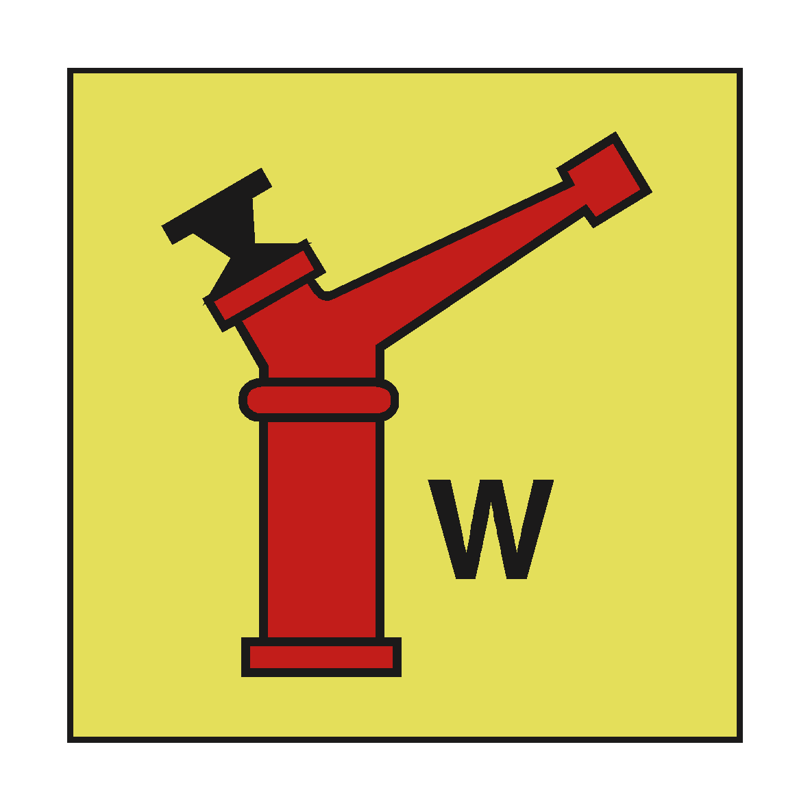 WATER MONITOR GUN IMO SIGN | PVC Safety Signs