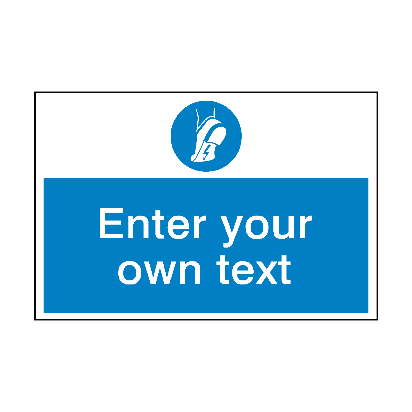 Wear Anti Static Footwear Custom Safety Sign | PVC Safety Signs