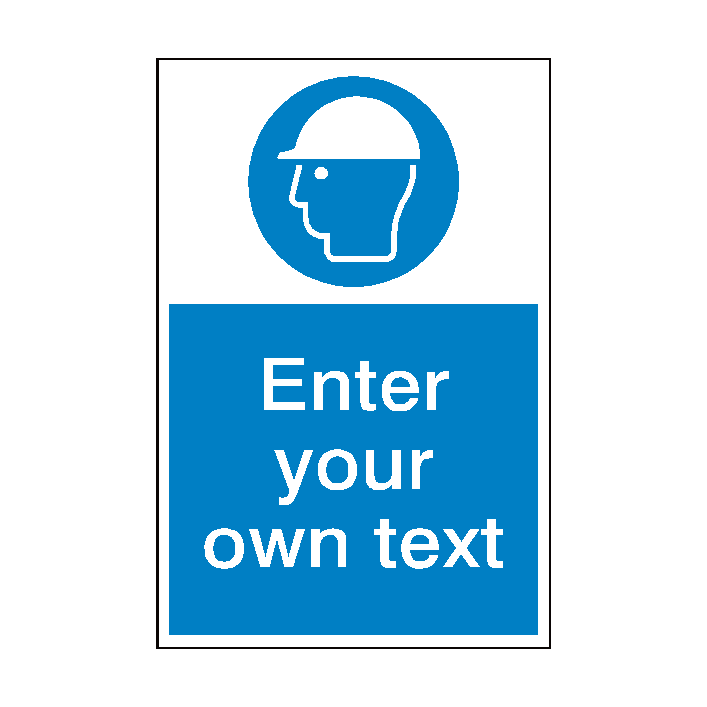 Wear Hard Hat Custom Mandatory Sign | PVC Safety Signs