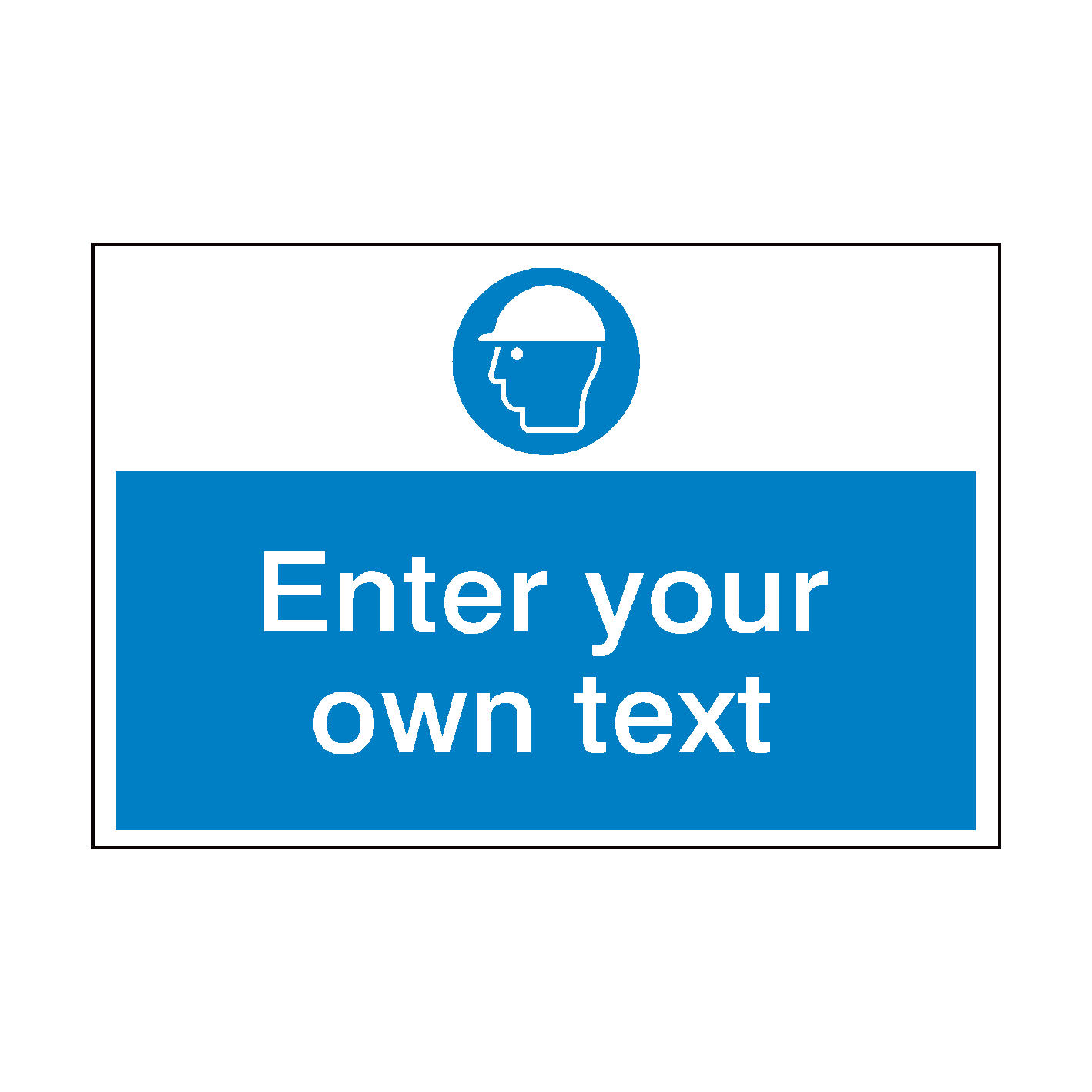 Wear Hard Hat Custom Safety Sign | PVC Safety Signs
