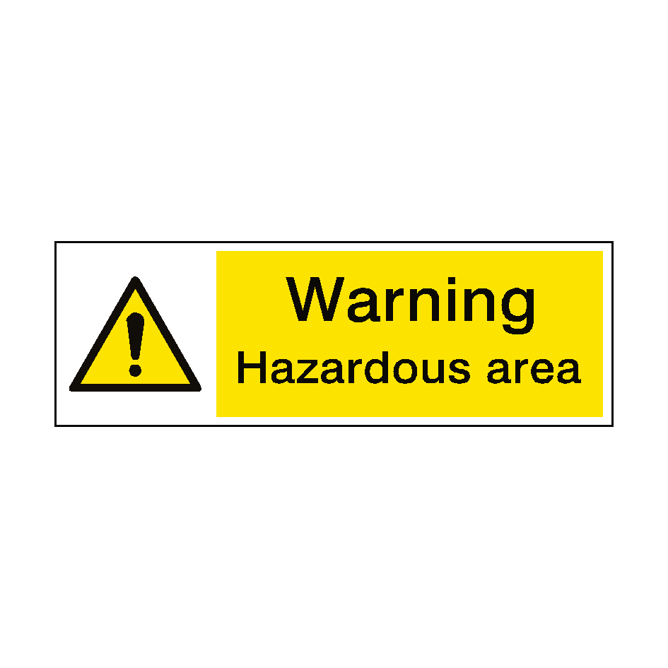 Warning Hazardous Area Hazard Sign | PVC Safety Signs
