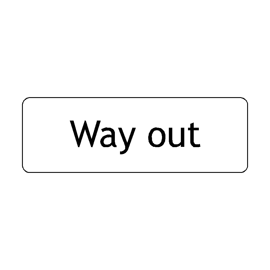 Way Out Door Sign | PVC Safety Signs
