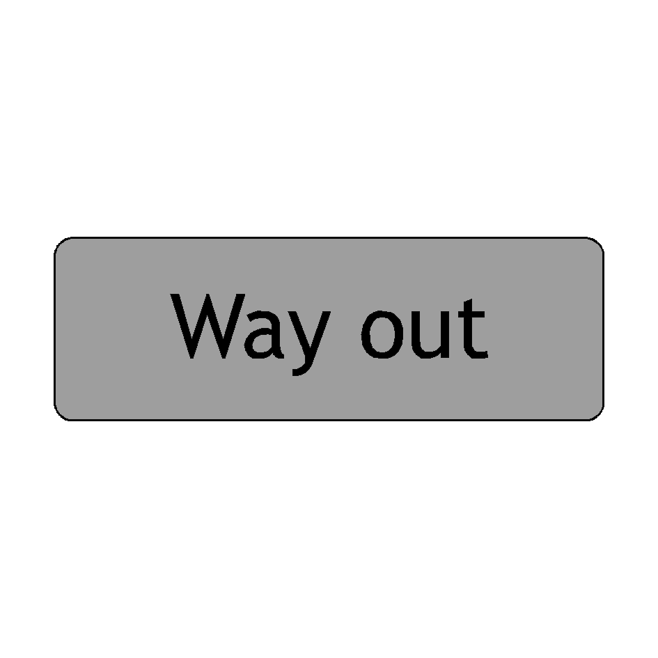 Way Out Door Sign | PVC Safety Signs