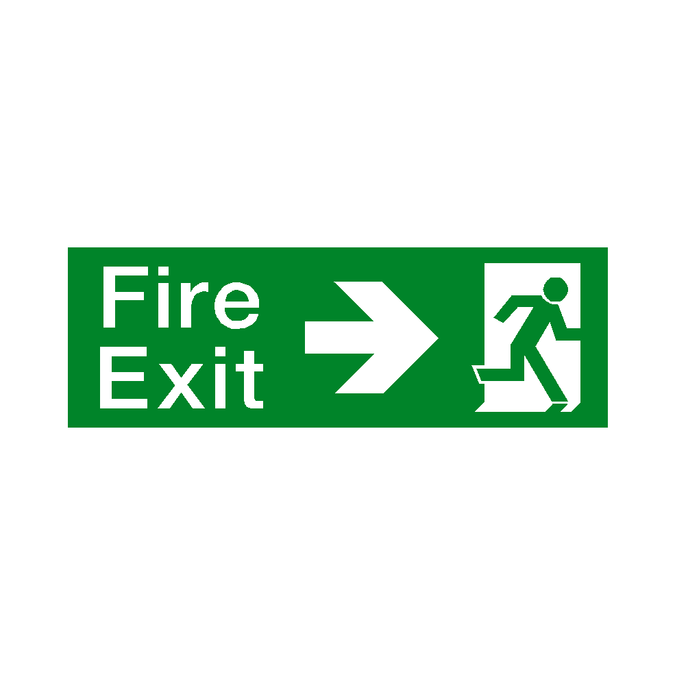 Fire Exit Arrow Right Sign | PVC Safety Signs