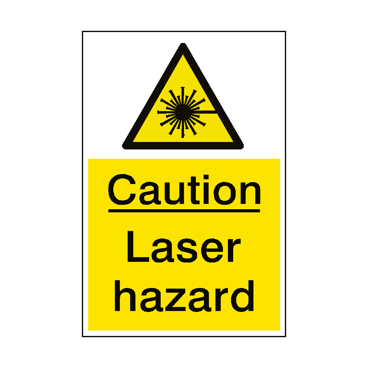 Caution Laser Sign | PVC Safety Signs