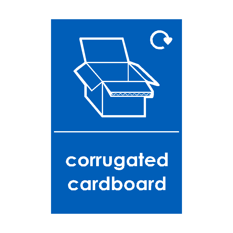 Corrugated Cardboard Waste Recycling Signs | PVC Safety Signs