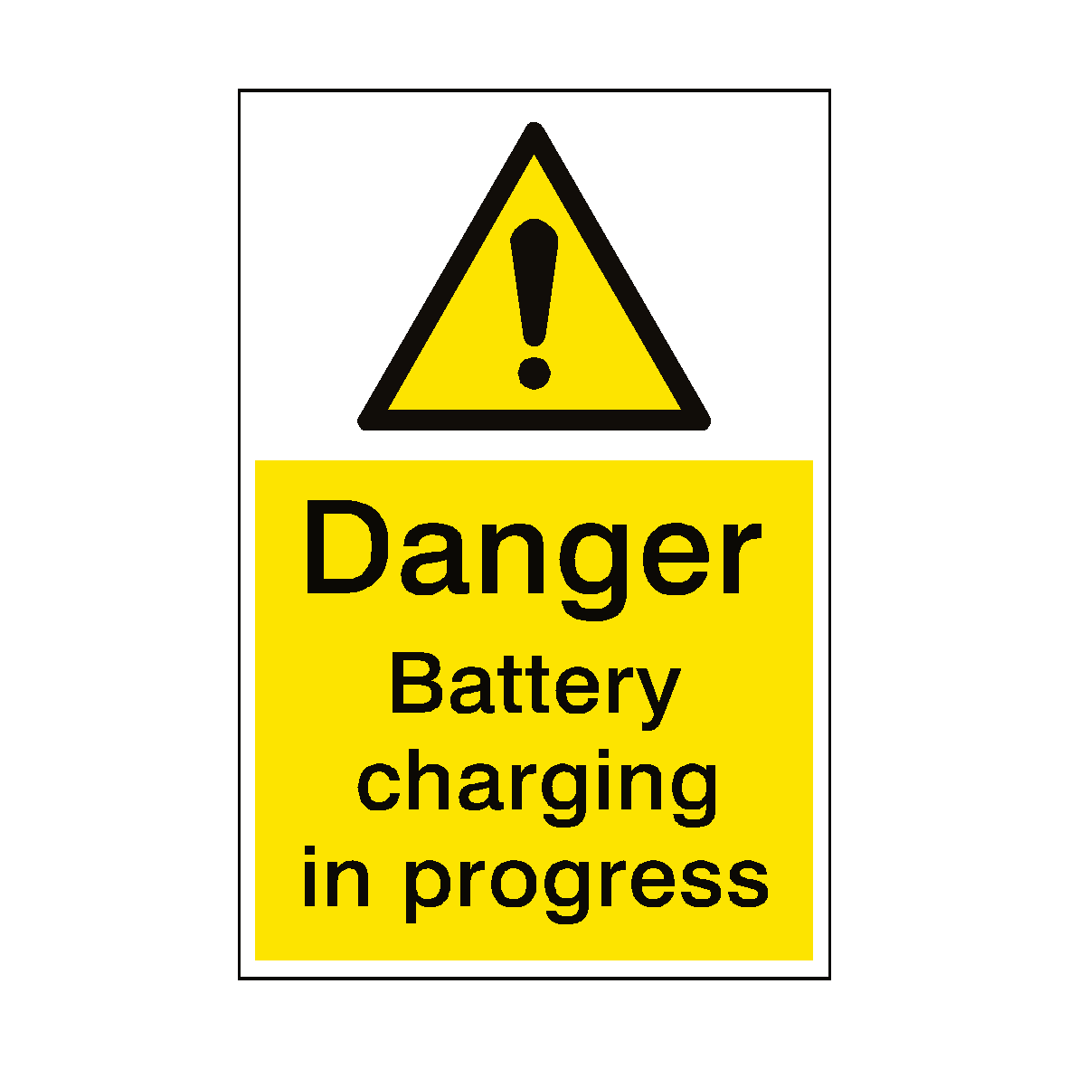 Danger Battery Charging Sign | PVC Safety Signs