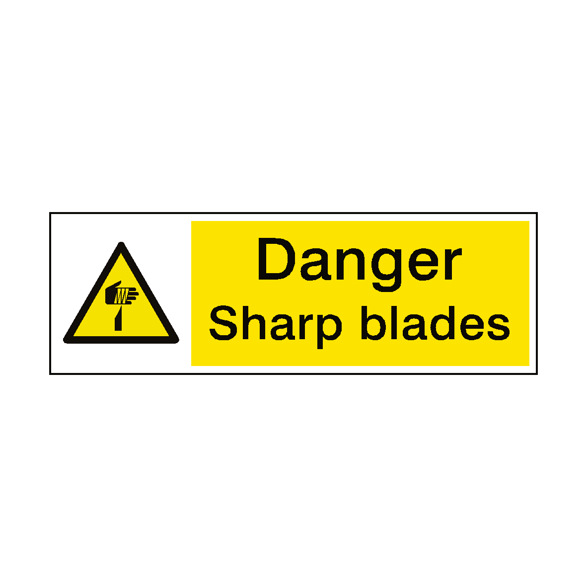 Danger Sharp Blades Sign | PVC Safety Signs