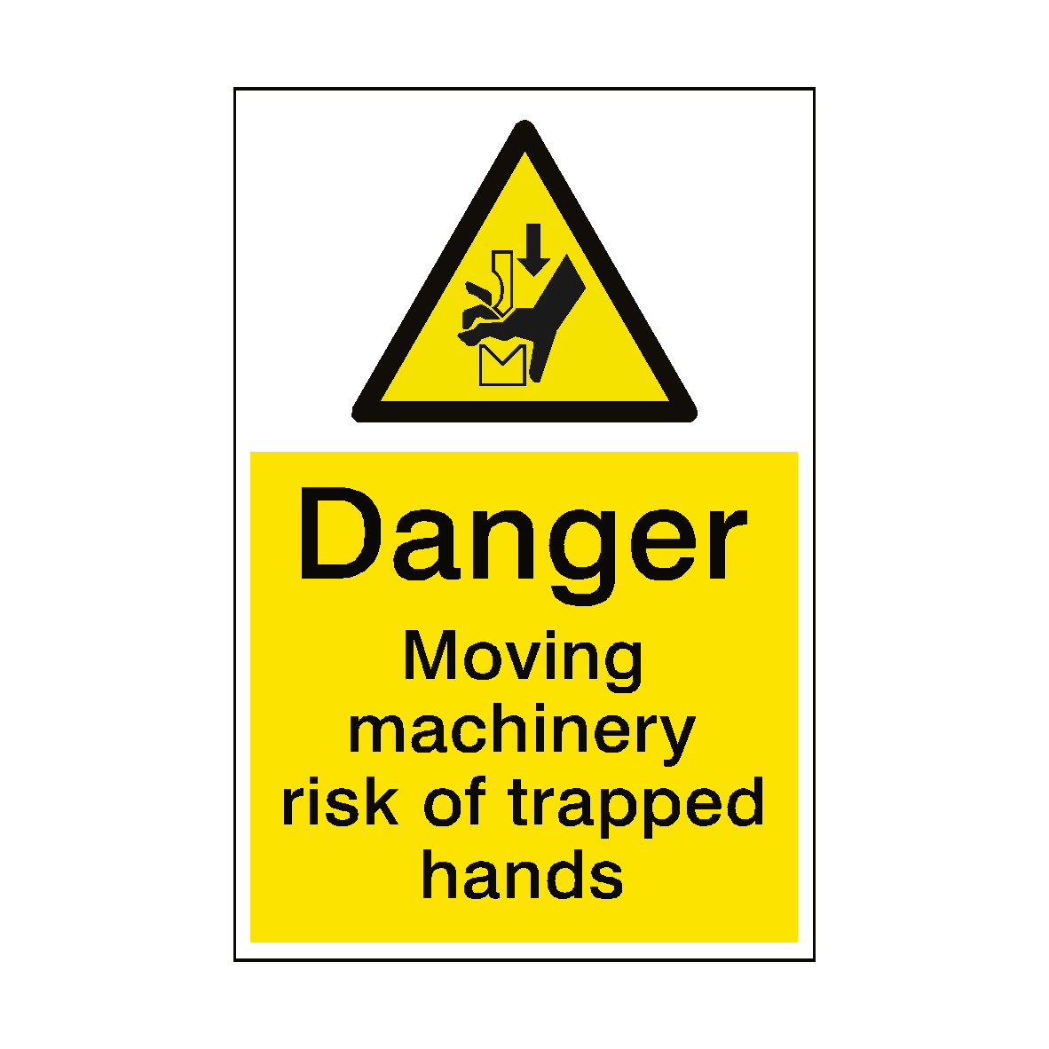 Danger Trapped Hands Sign | PVC Safety Signs