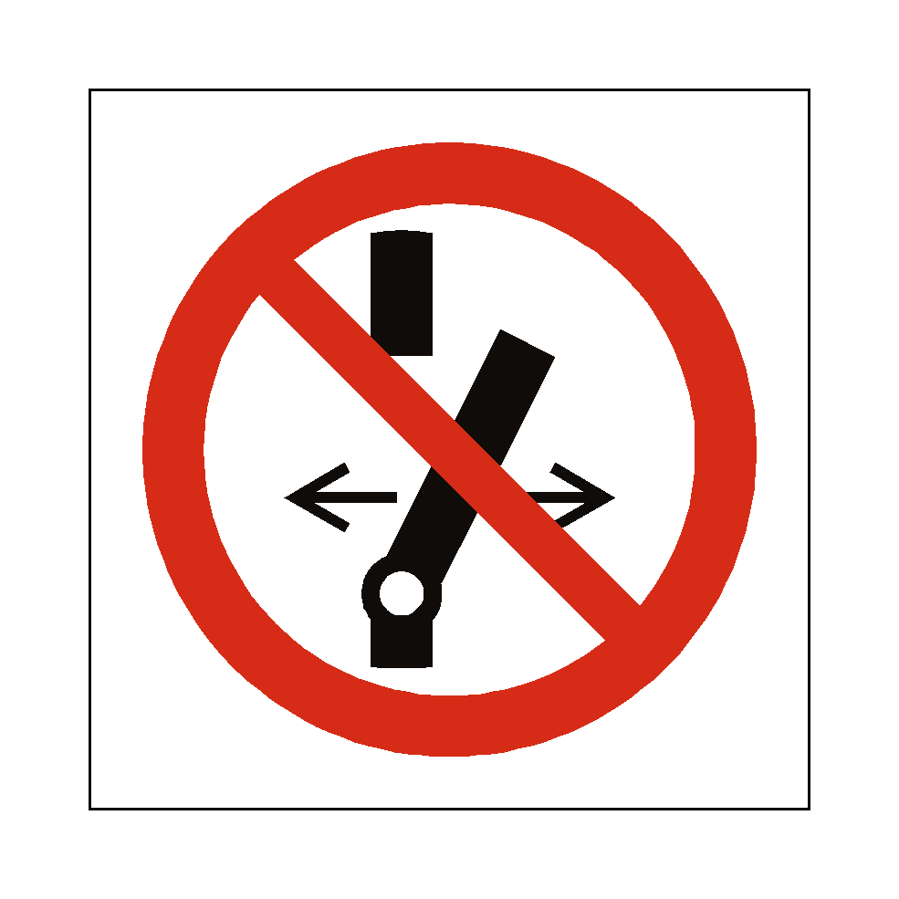 Do Not Alter Switch Symbol Sign