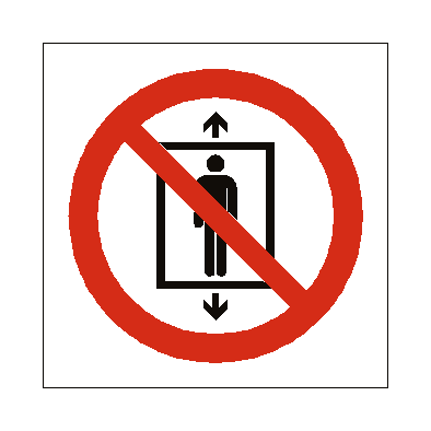 Do Not Use This Lift For People Symbol Sign | PVC Safety Signs