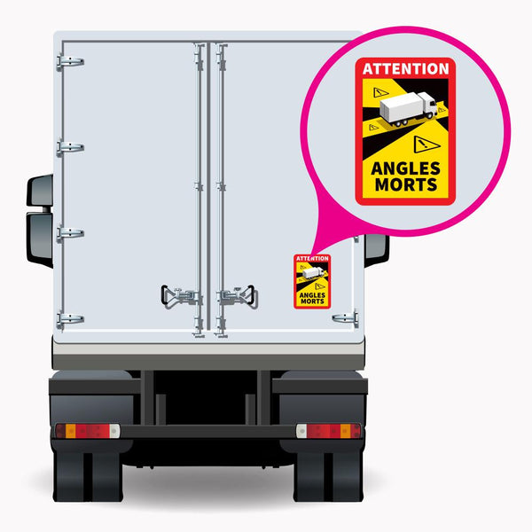 Blind Spot Angles Morts Truck Magnetic Sign | PVC Safety Signs